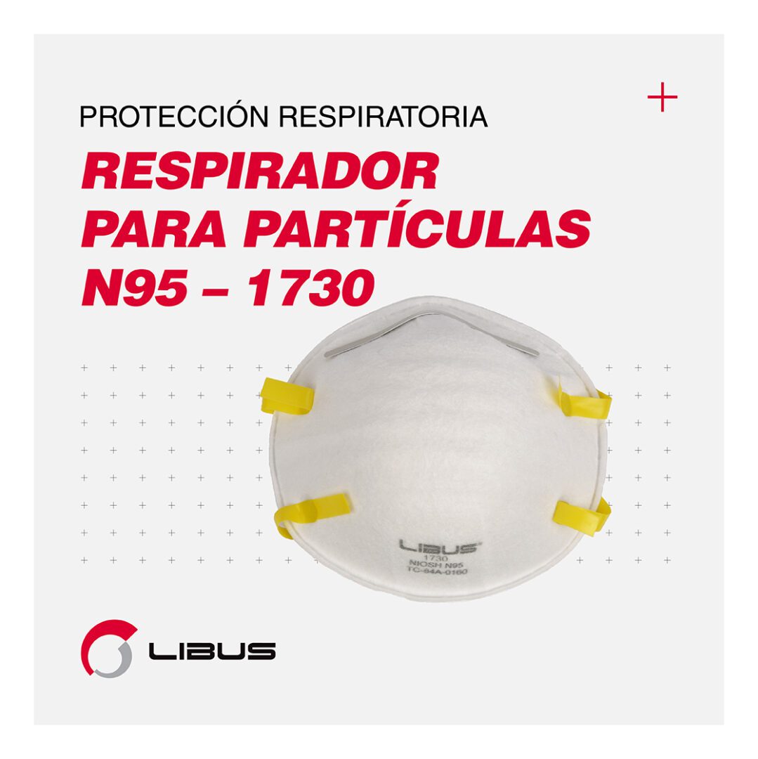 Barbijo Respirador Libus 1730 Particulas N95 Libus 901798 - Abete