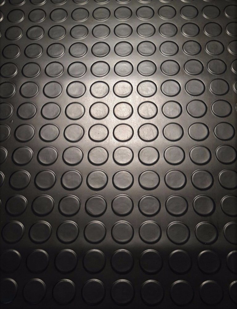 Piso De Goma Negro Moneda Circulos 2.5mm Ancho 1mt - ABETE | Pisos ...