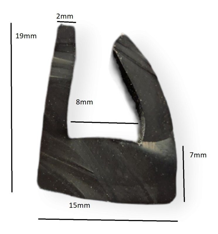 Burlete Perfil Terminacion U Vidrio Blindex Epdm 8mm X 5mts - ABETE ...