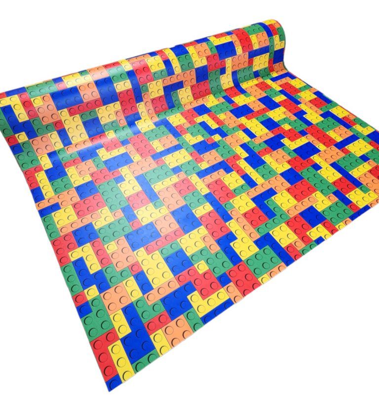 Piso Vinilico Alfombra En Rollo Infantil Rasti Ladrillo 3mm - ABETE ...