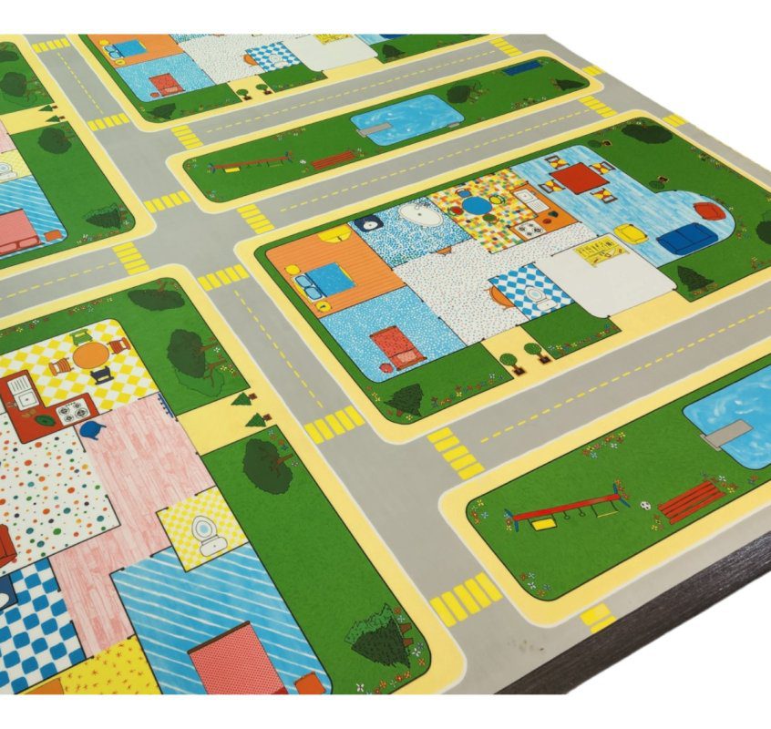 Piso Vinilico Alfombra En Rollo Infantil Casas 3mm Tarkett - ABETE ...