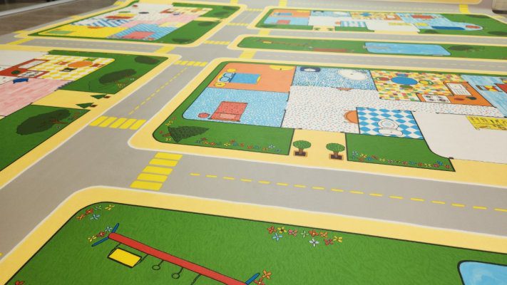 Piso Vinilico Alfombra En Rollo Infantil Casas 3mm Tarkett - ABETE ...