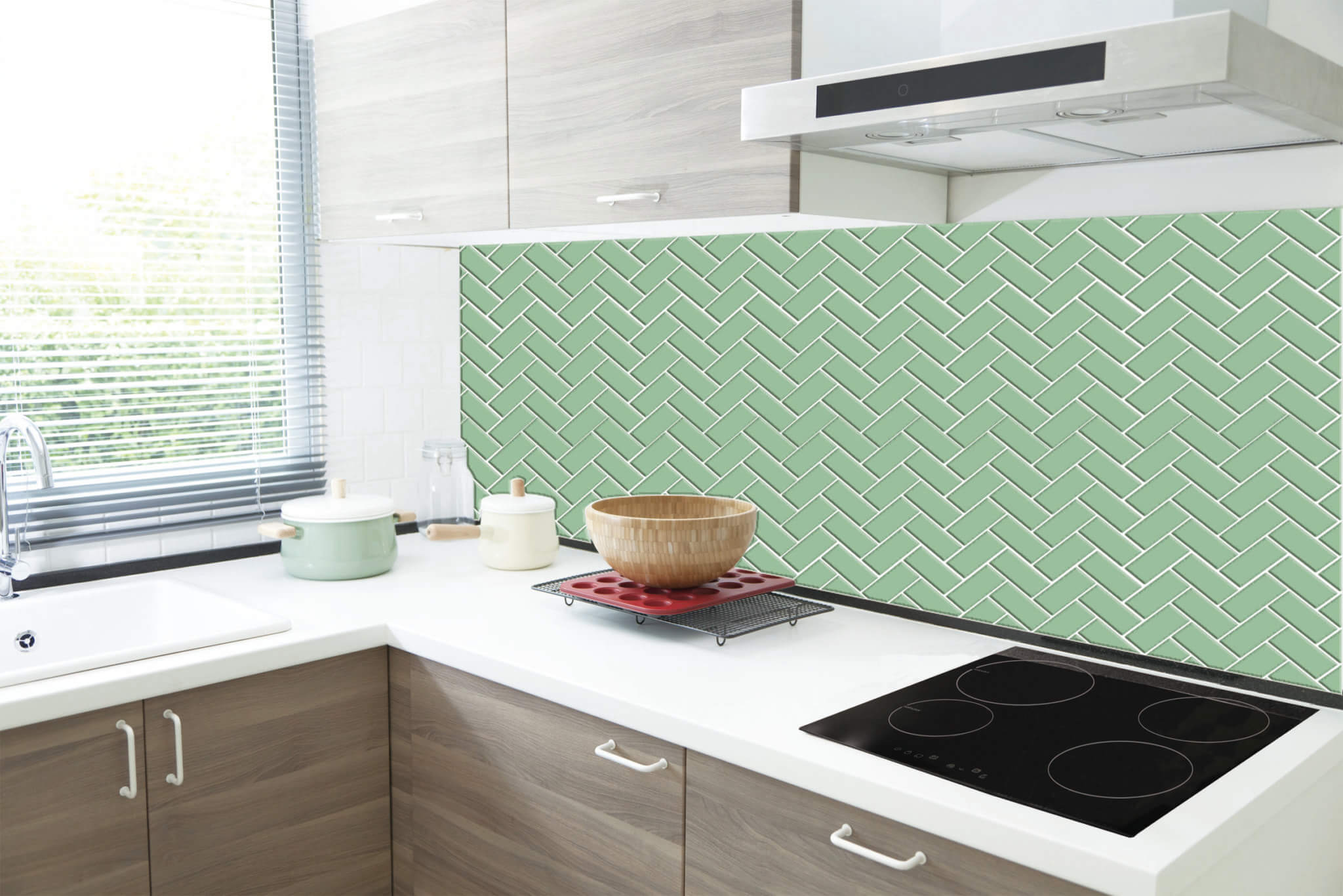 Azulejo Ceramico Vinilo Autoadhesivo 25x25cm Espiga Verde - ABETE ...